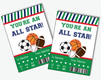 Basketball Valentines Instant Download Digital Valentine - Etsy