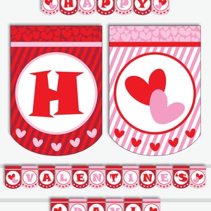 Valentines Day Banner Valentines Day Heart Banner Valentines Day ...