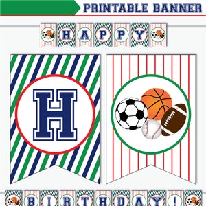 All Star Birthday Banner Printable Sport Banner for an All - Etsy