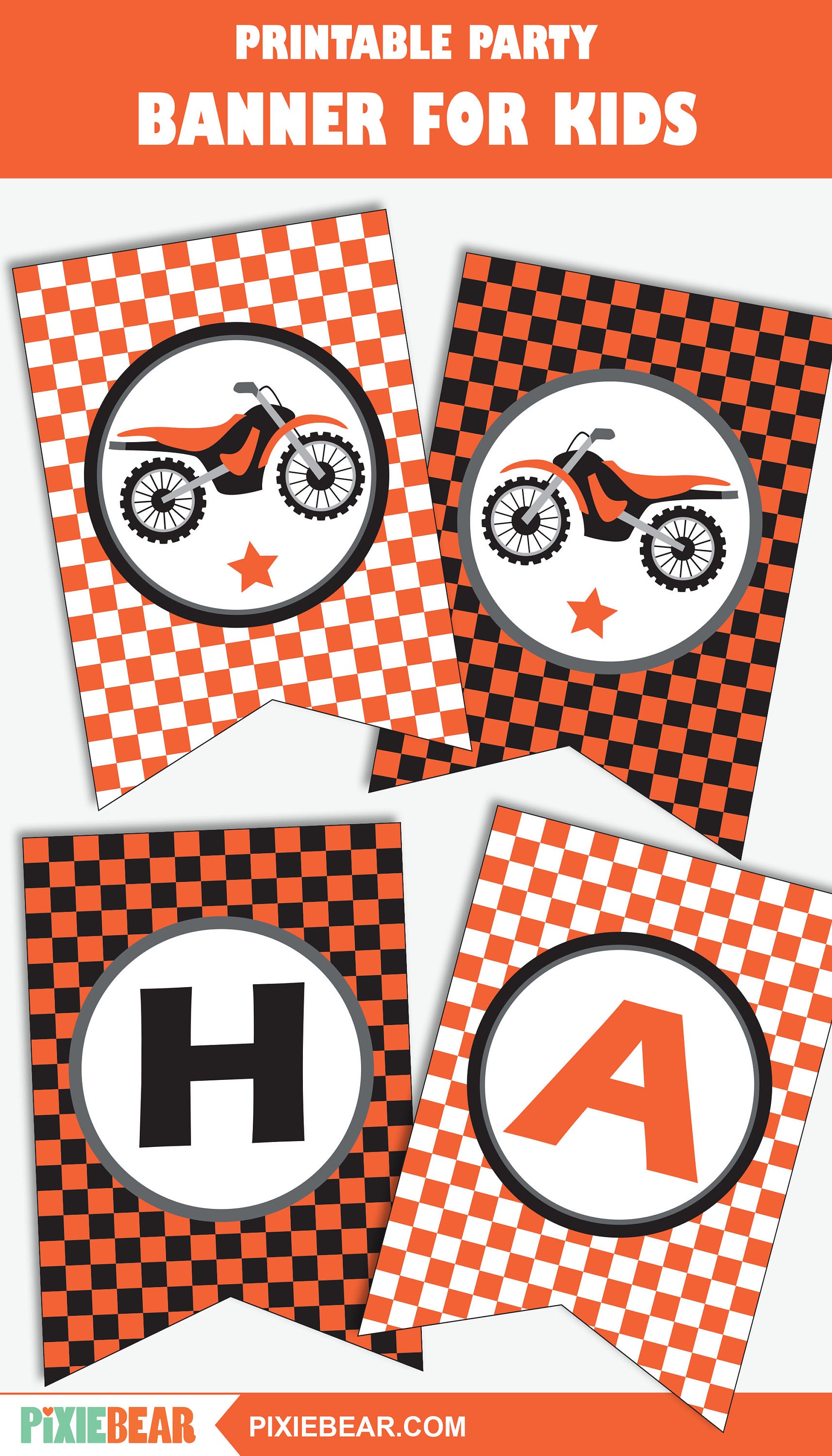 Motocross Banner Printable Banner for a KTM Dirt Bike | Etsy