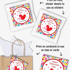 Heart Valentine's Day Cards for Kids Printable Valentine | Etsy