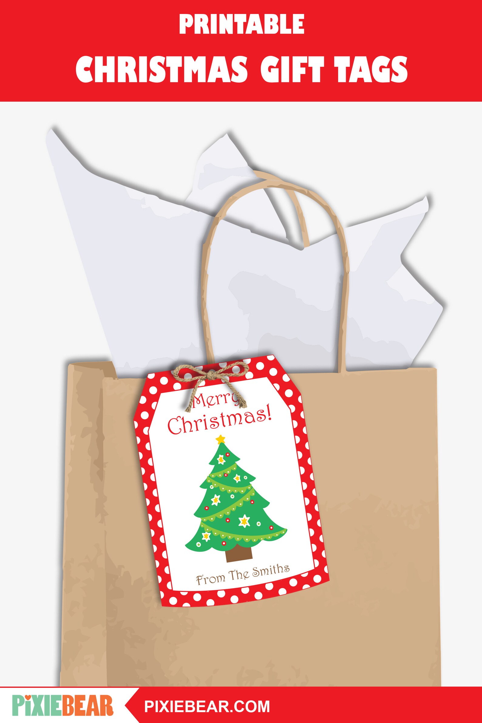 Christmas Tree Tags Printable Christmas Gift Tags for Kids - Etsy