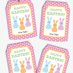 Printable Easter Bunny Tag Personalized Easter Treat Tags, Easter ...