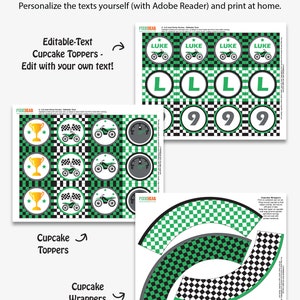 Motorcycle Cupcake Toppers Printable Motocross Party | Etsy Canada