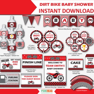 Motocross Baby Shower Motorcycle Baby Shower Dirt Bike - Etsy