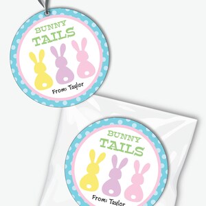 Easter Bunny Tails Labels, Printable Easter Bunny Stickers ...