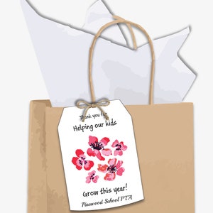 Flower Teacher Appreciation Thank You Tags Printable Teacher Gift Tags ...
