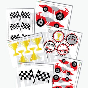 Race Car Birthday Decorations Printable Race Car Party - Etsy UK