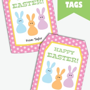 Printable Easter Bunny Tag Personalized Easter Treat Tags, Easter ...