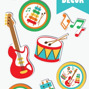 Music Birthday Party Decorations Printable Music First Birthday Decor ...