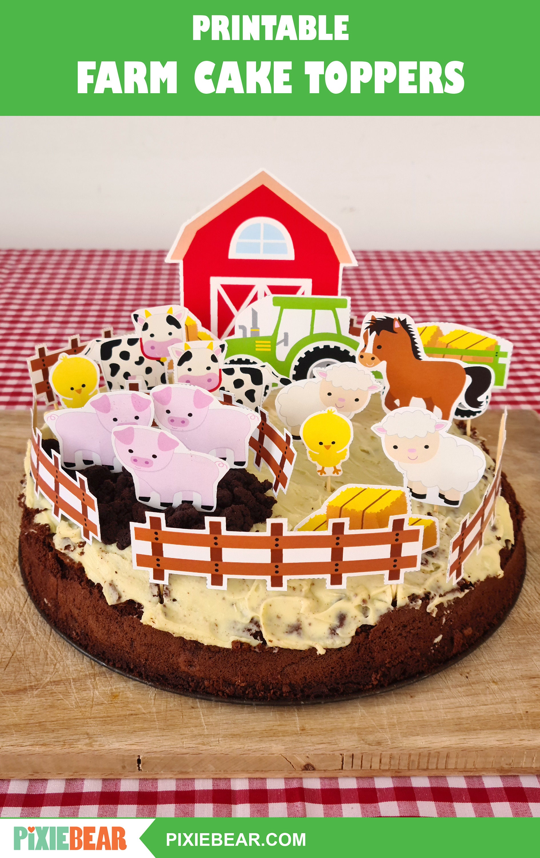 Farm Cutouts Printable Farm Birthday Decoration Farm Party | Etsy