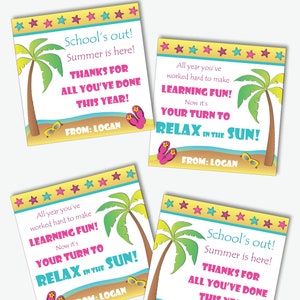 Beach Teacher Appreciation Tag Printable Teacher Appreciation Beach ...