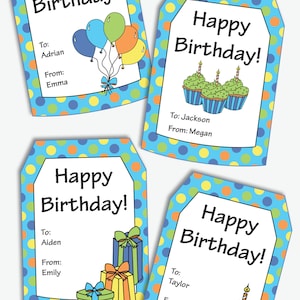 Birthday Gift Tags Personalized Gift Tags Personalized Birthday Tags ...