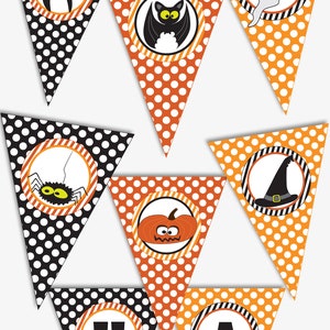 Trunk or Treat Banner Printable Halloween Banner, Halloween Pennant ...