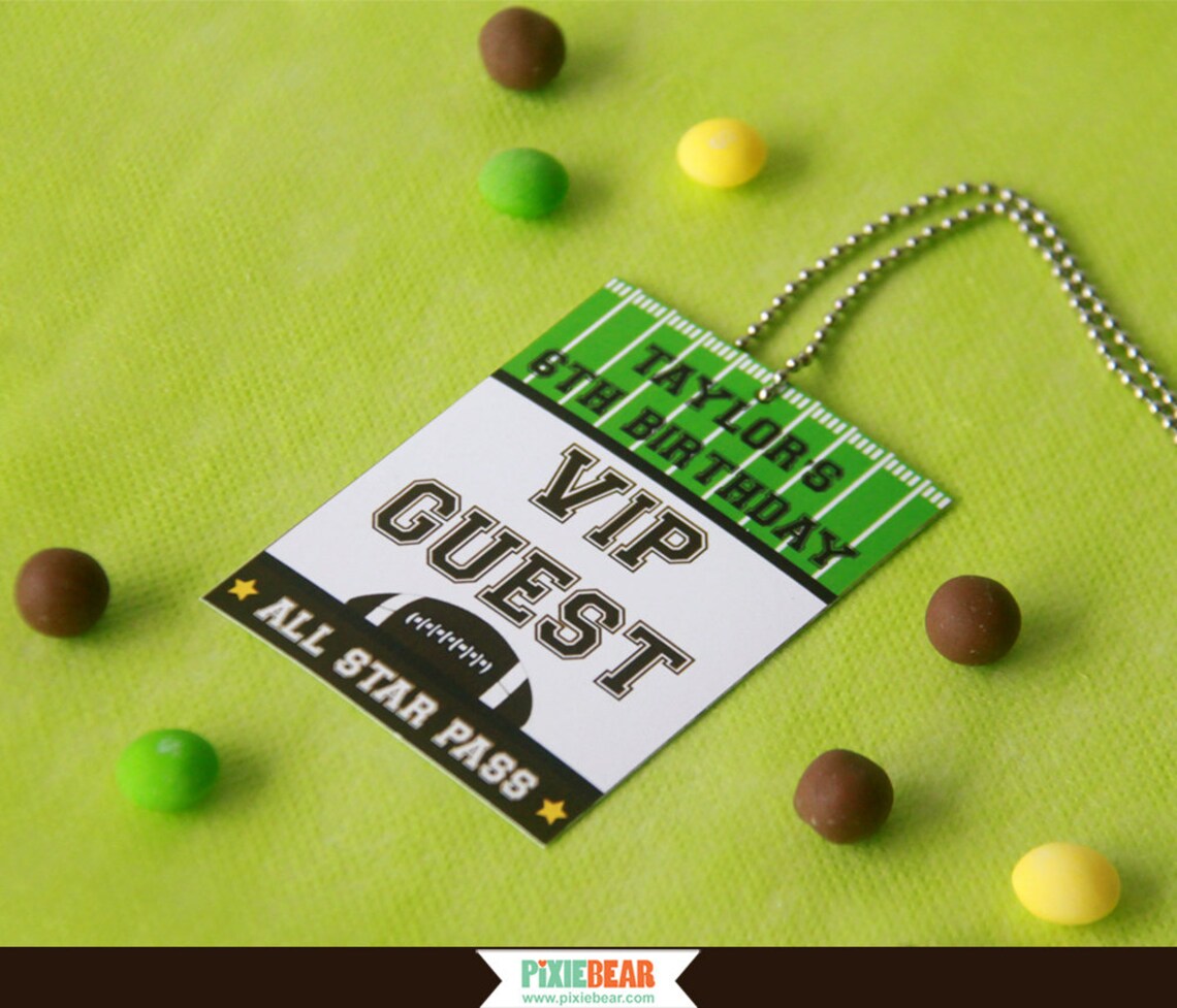 Football Party VIP Passes Football Birthday Printable VIP - Etsy