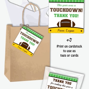 Football Teacher Appreciation Tag Printable Coach Gift Tag - Etsy Norway