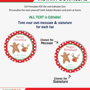 Christmas Sticker Tags Printable Christmas Gift Stickers, Personalized ...