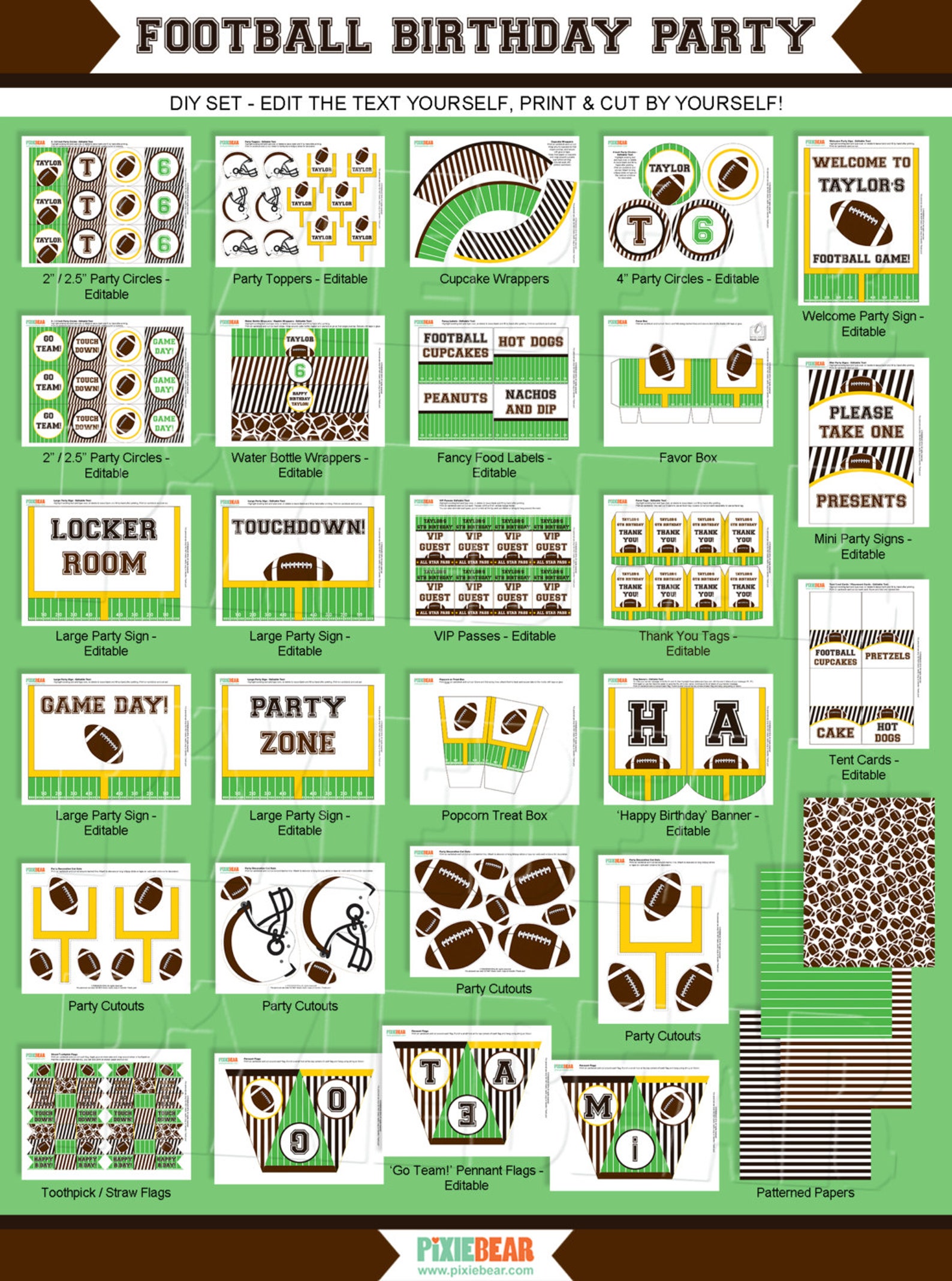 Football Birthday Football Party Tailgate Party Football - Etsy