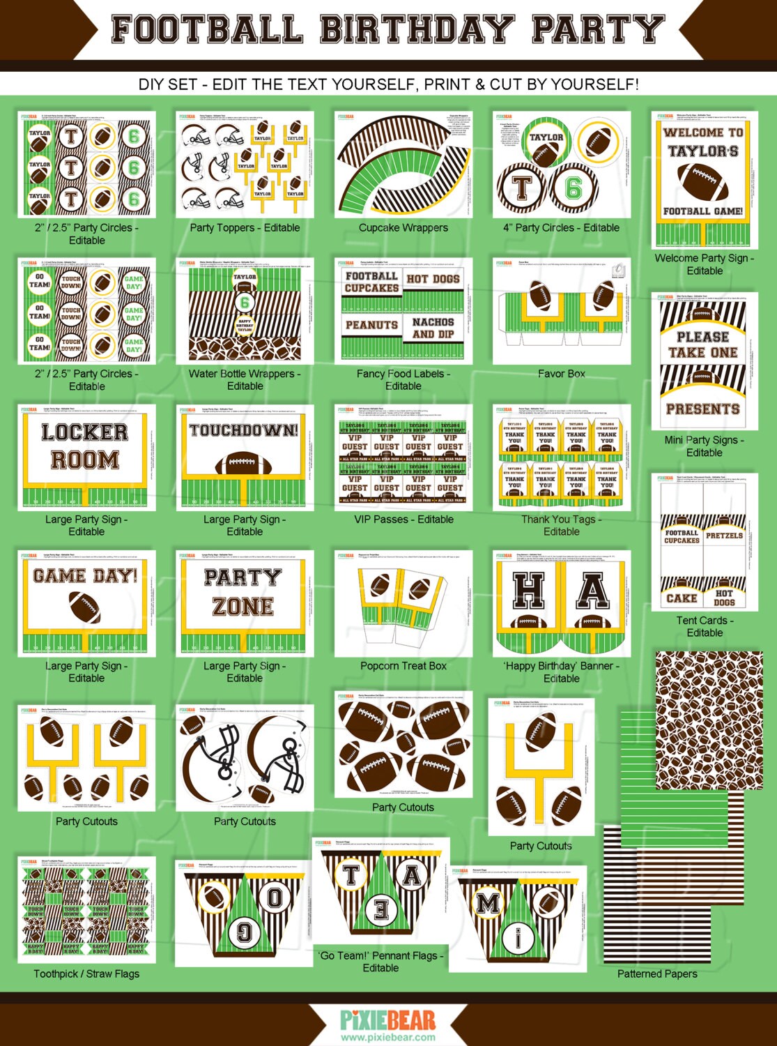 Football Birthday Football Party Tailgate Party Football | Etsy