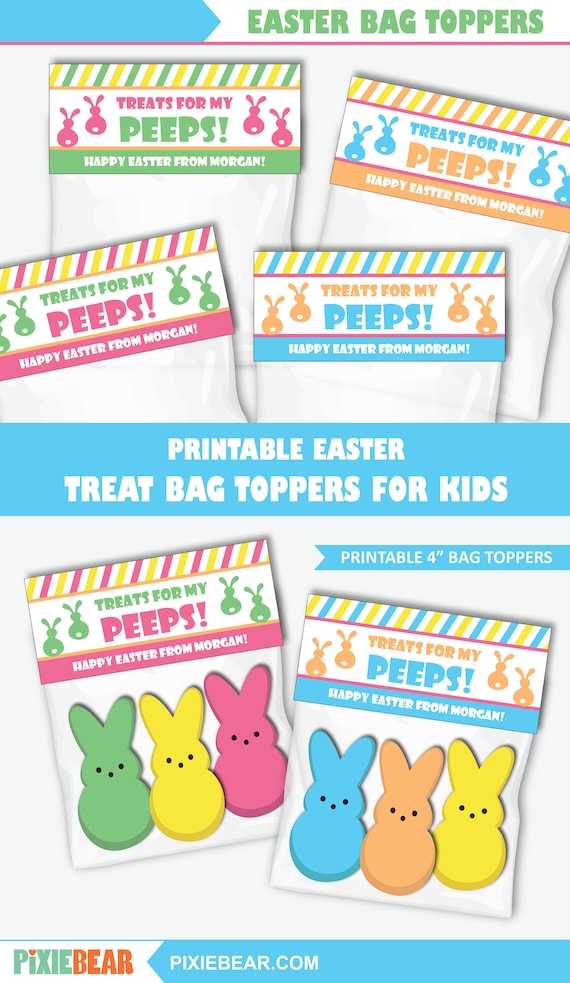 Easter Bag Toppers - Printable Easter Treat Toppers for Classroom ...