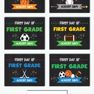First Day of Kindergarten Sign, Printable Chalkboard Sign, Back to ...