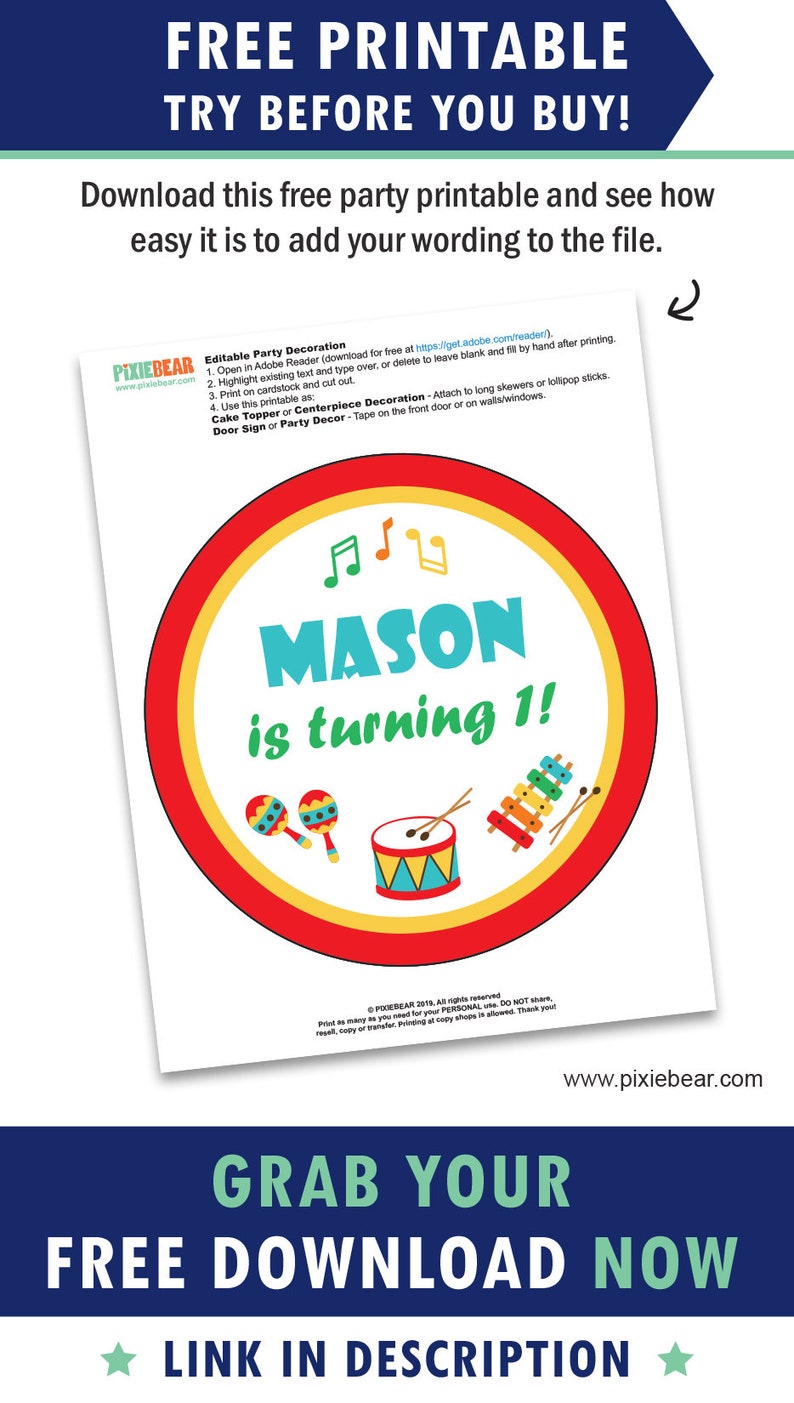 Music Gift Tag Printable Music Party Thank You Tag Music - Etsy