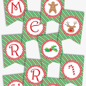 Merry Christmas Banner, Printable Christmas Party Banner, Christmas ...