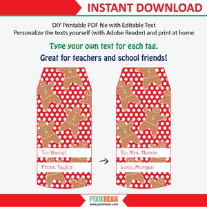Editable Christmas Gift Tags, Printable Christmas Tags for Kids ...