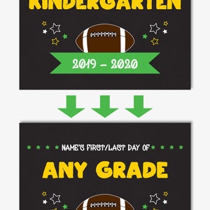 First Day of Kindergarten Sign, Printable Chalkboard Sign, Back to ...