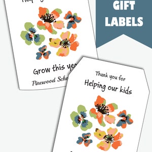 Floral Teacher Appreciation Thank You Tags Printable Teacher Gift Tags ...
