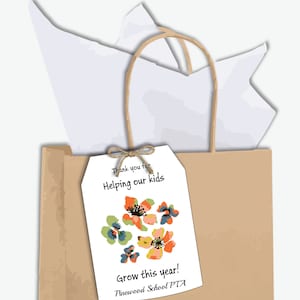 Floral Teacher Appreciation Thank You Tags Printable Teacher Gift Tags ...