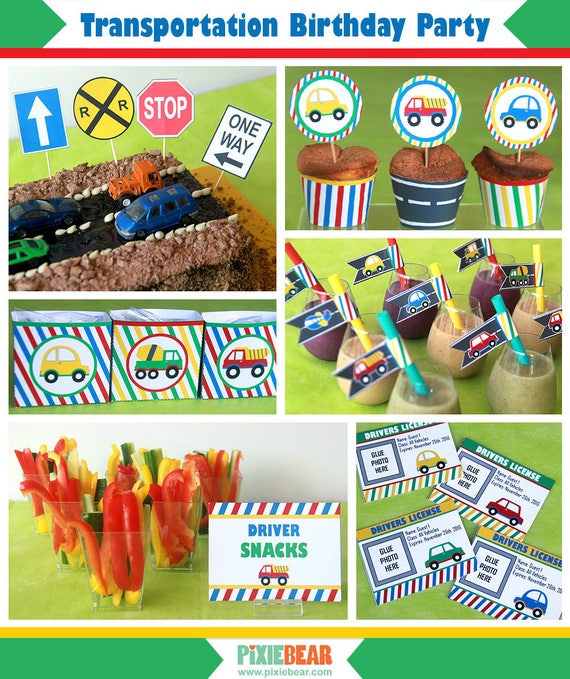 Transportation Birthday - Transportation Party - Transportation Decor - Transportation Birthday ...