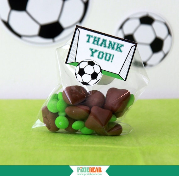 Soccer Thank You Tags - Printable Soccer Favor Tags, Soccer Birthday ...