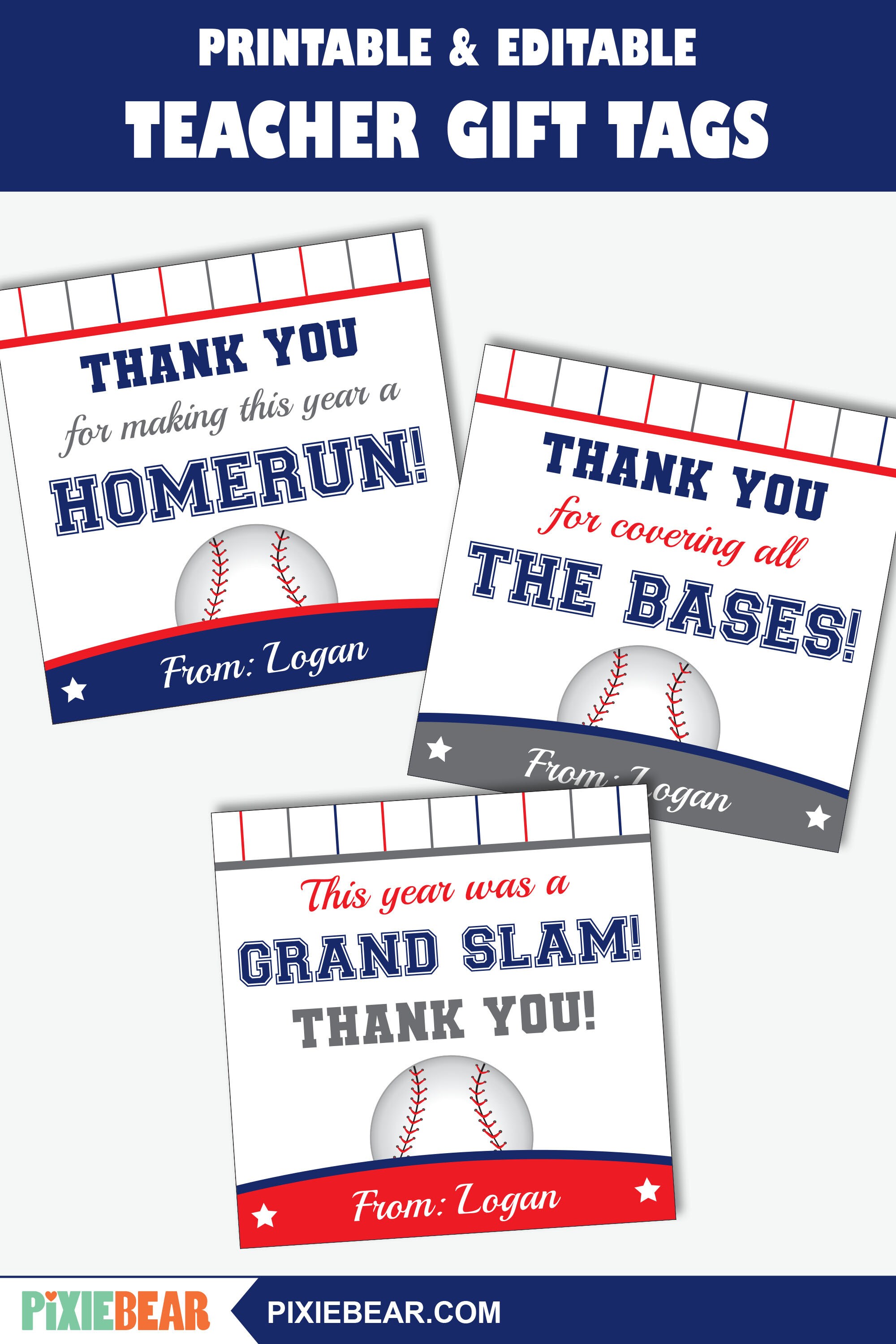 Baseball Teacher Appreciation Tag Printable Baseball Coach - Etsy Israel