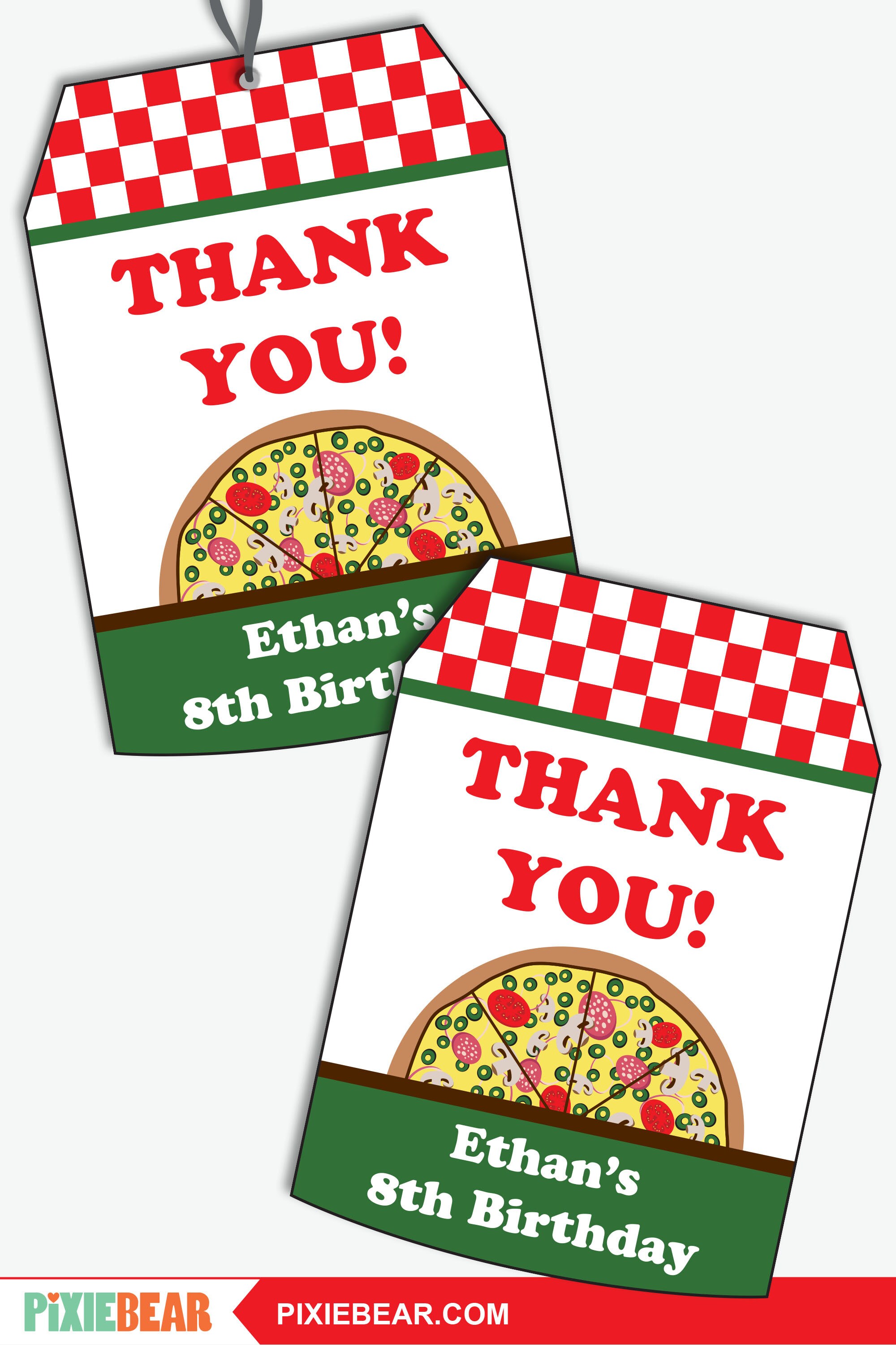 Pizza Party Favors Pizza Favor Tags Pizza Party Pizza | Etsy