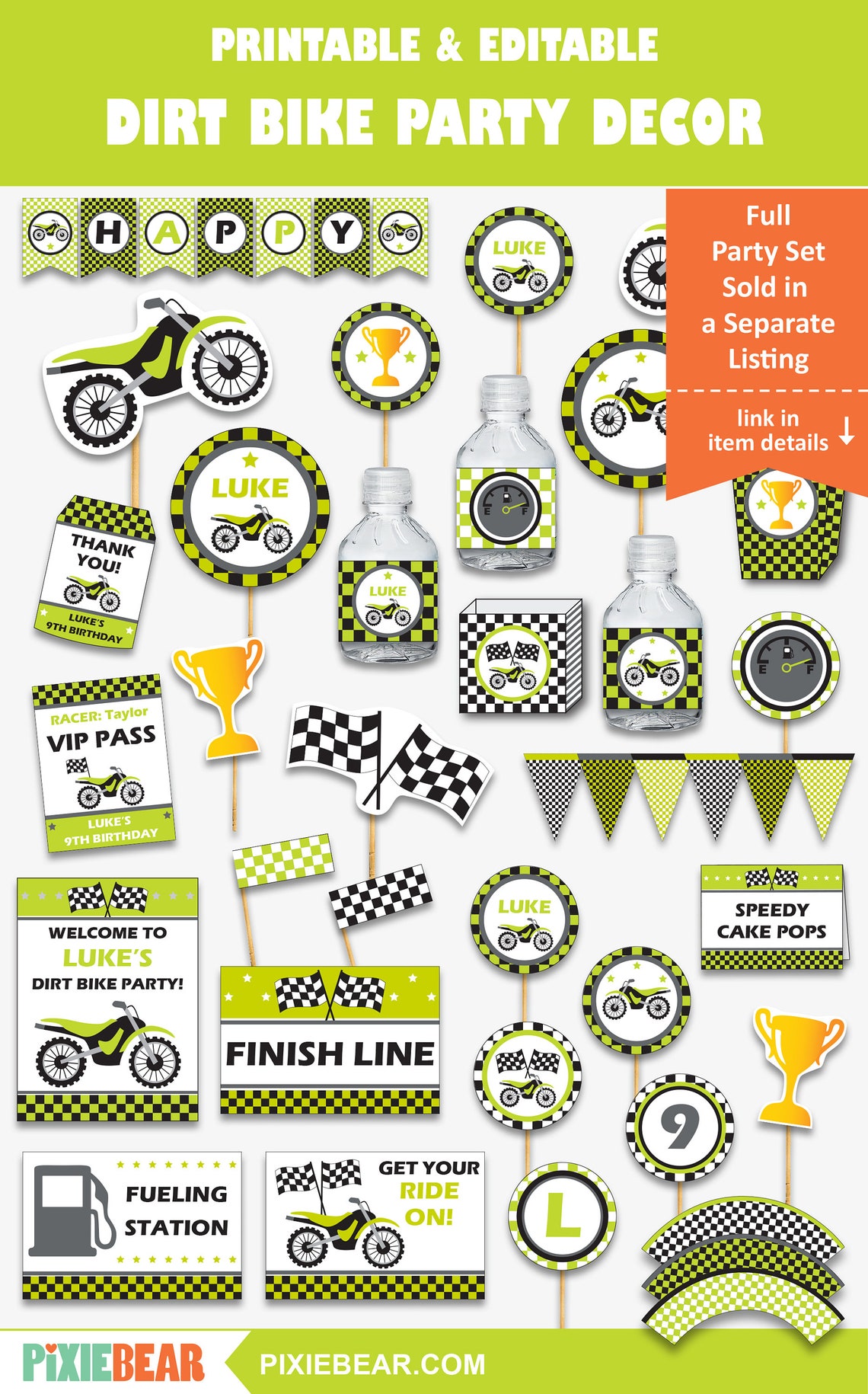 Printable Motorcycle Birthday Banner Custom Banner for a - Etsy