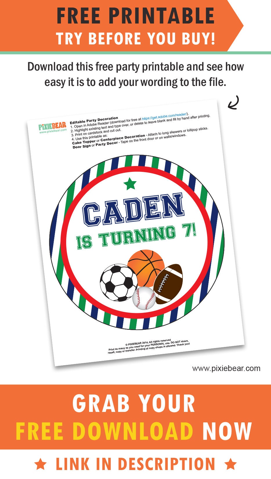 All Star Birthday Banner Printable Sport Banner for an All - Etsy Israel