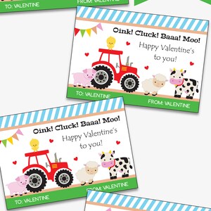 Farm Valentine Cards for Kids Printable Animal | Etsy