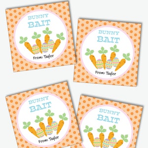 Easter Gift Tag Printable Easter Tag for Class Favors, Personalized ...