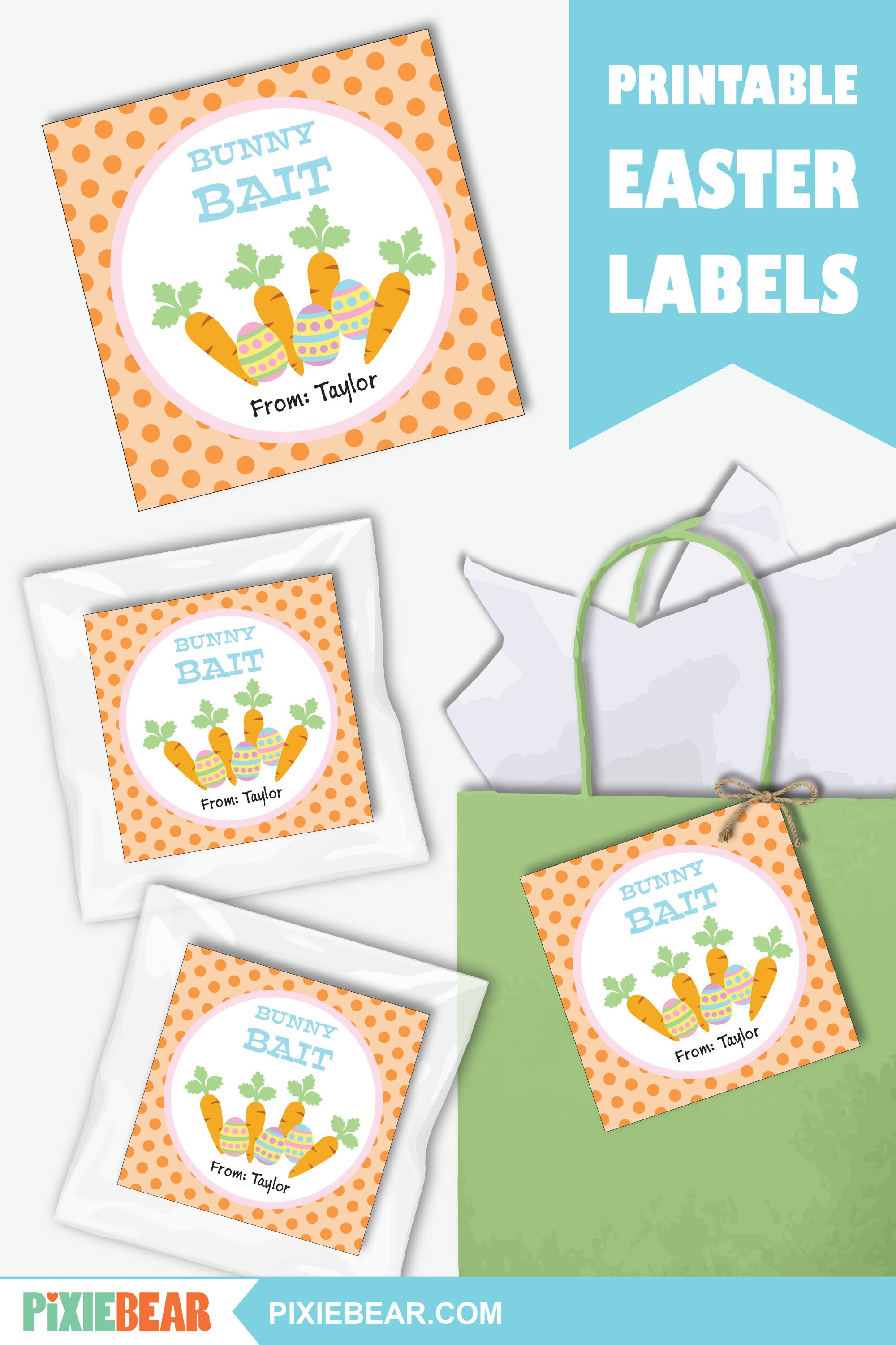 Easter Gift Tag Printable Easter Tag for Class Favors | Etsy