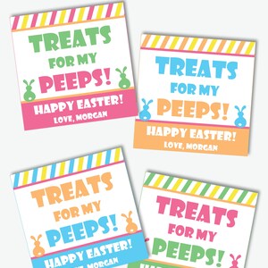Easter Treat Tags Printable Easter Tags for Class, Personalized Easter ...