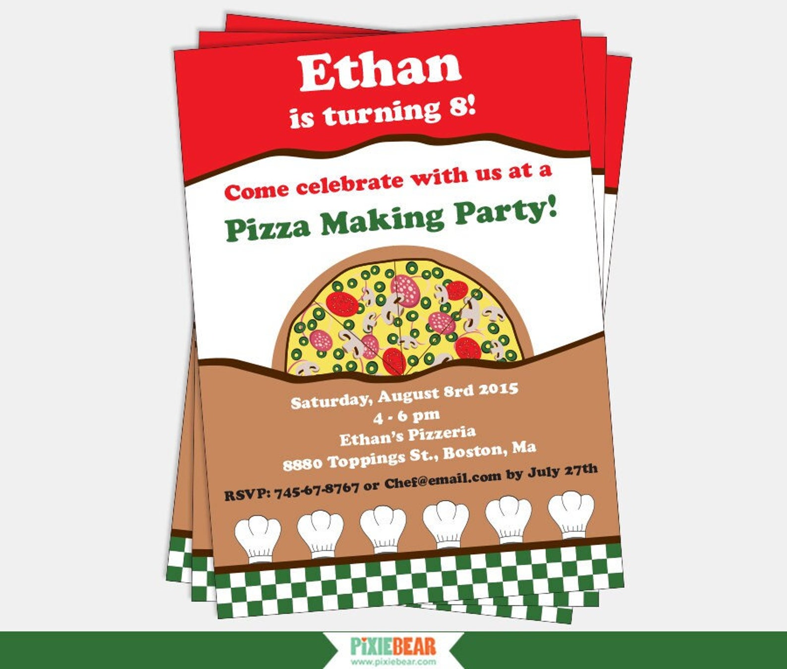Pizza Party Invitation Pizza Invitation Pizza Party Invite - Etsy