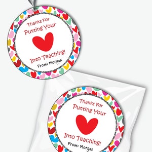 Heart Teacher Appreciation Tags Printable Teacher Appreciation Stickers ...
