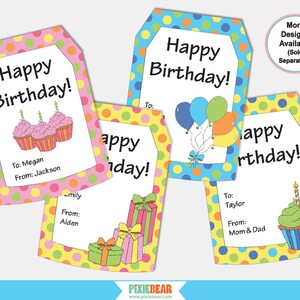 Birthday Gift Tags Personalized Gift Tags Personalized Birthday Tags ...