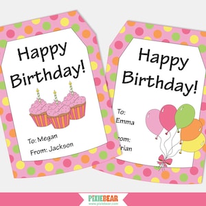 Birthday Gift Tags Personalized Gift Tags Personalized | Etsy