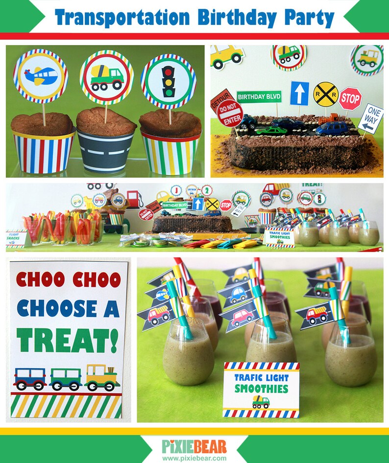 Transportation Birthday Transportation Party - Etsy