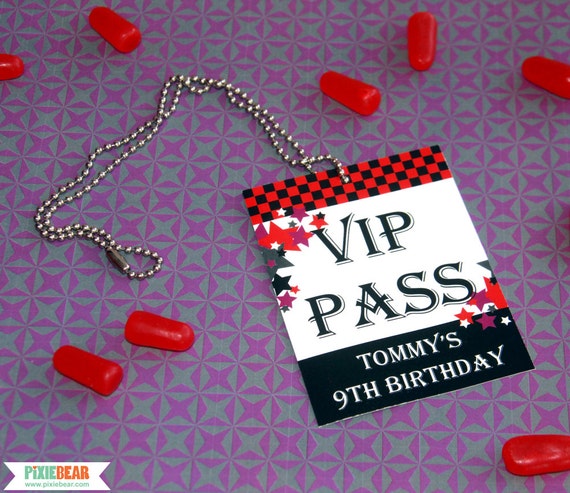 Rock Star Birthday VIP Passes - Rock Star Party Backstage Pass ...