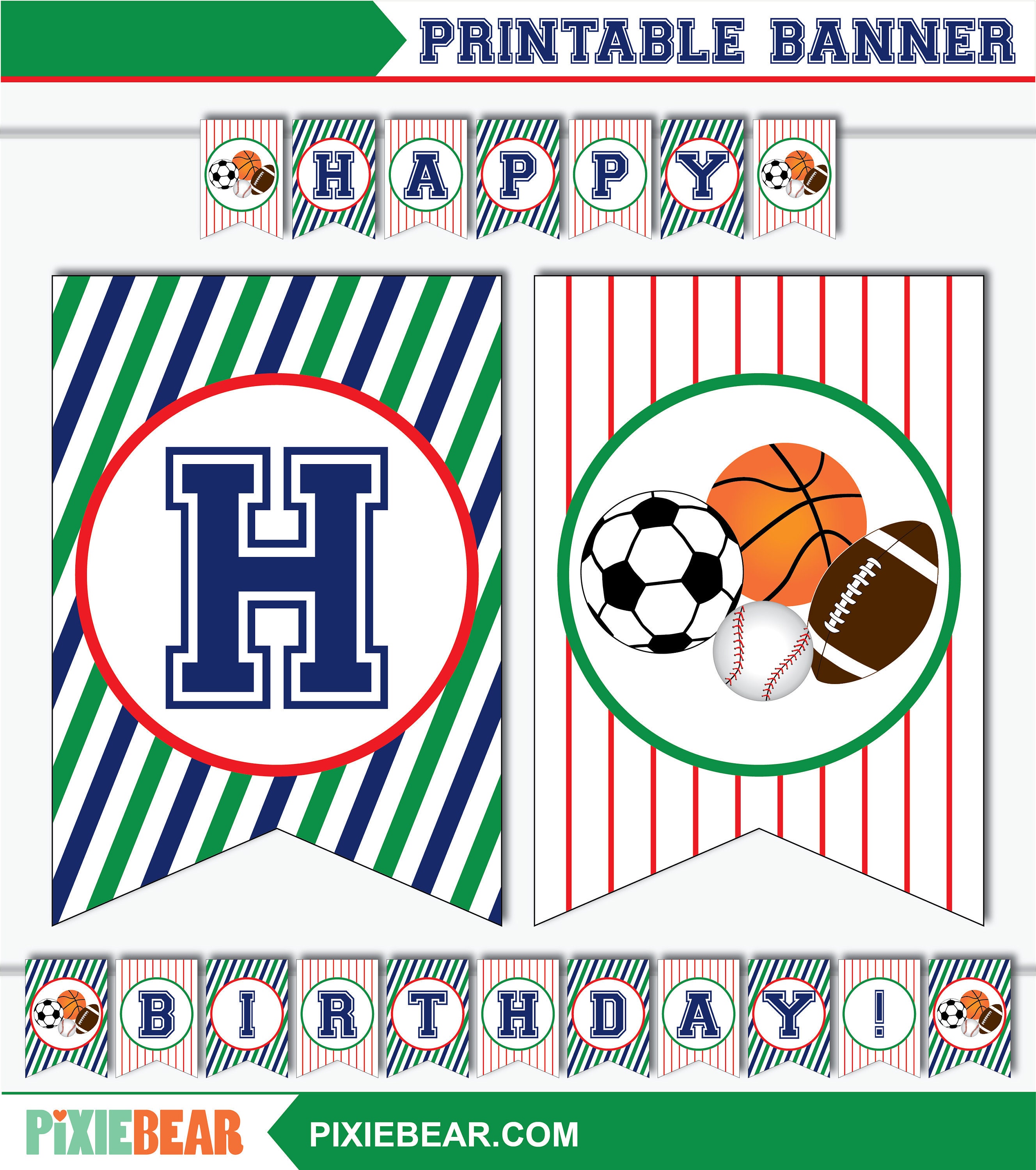 All Star Birthday Banner Printable Sport Banner for an All - Etsy Israel