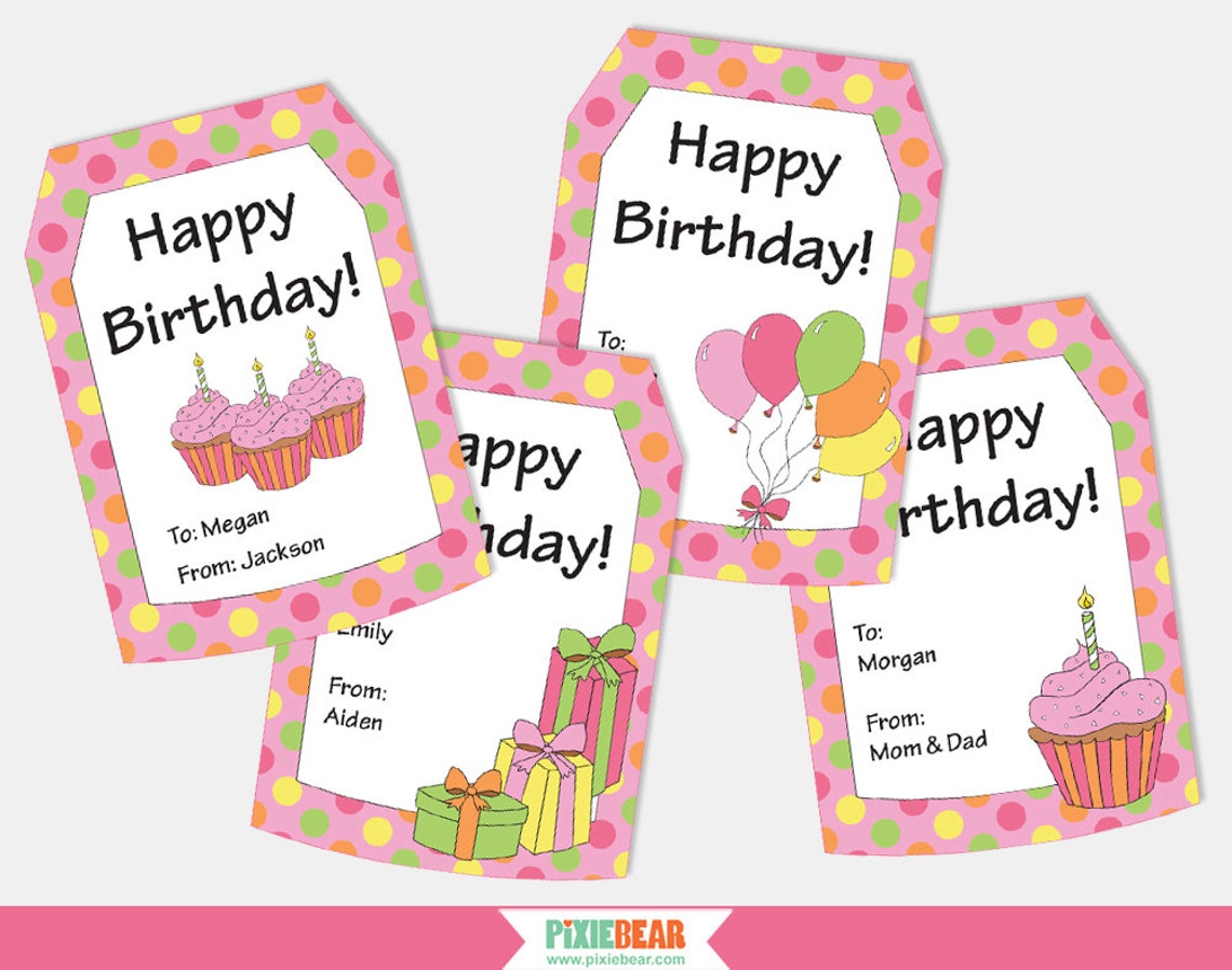 Birthday Gift Tags Personalized Gift Tags Personalized | Etsy