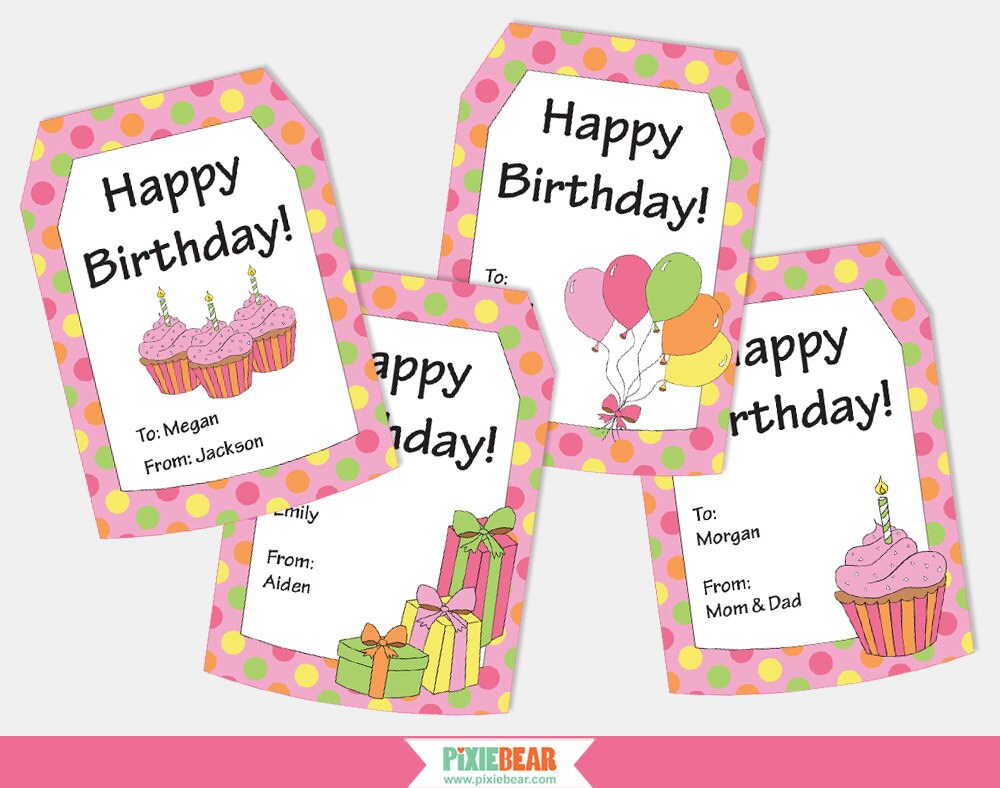 Birthday Gift Tags Personalized Gift Tags Personalized | Etsy